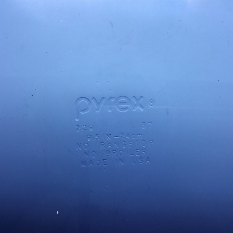 9” Pyrex #229 Visions Cobalt Blue Pie Plate - Etsy