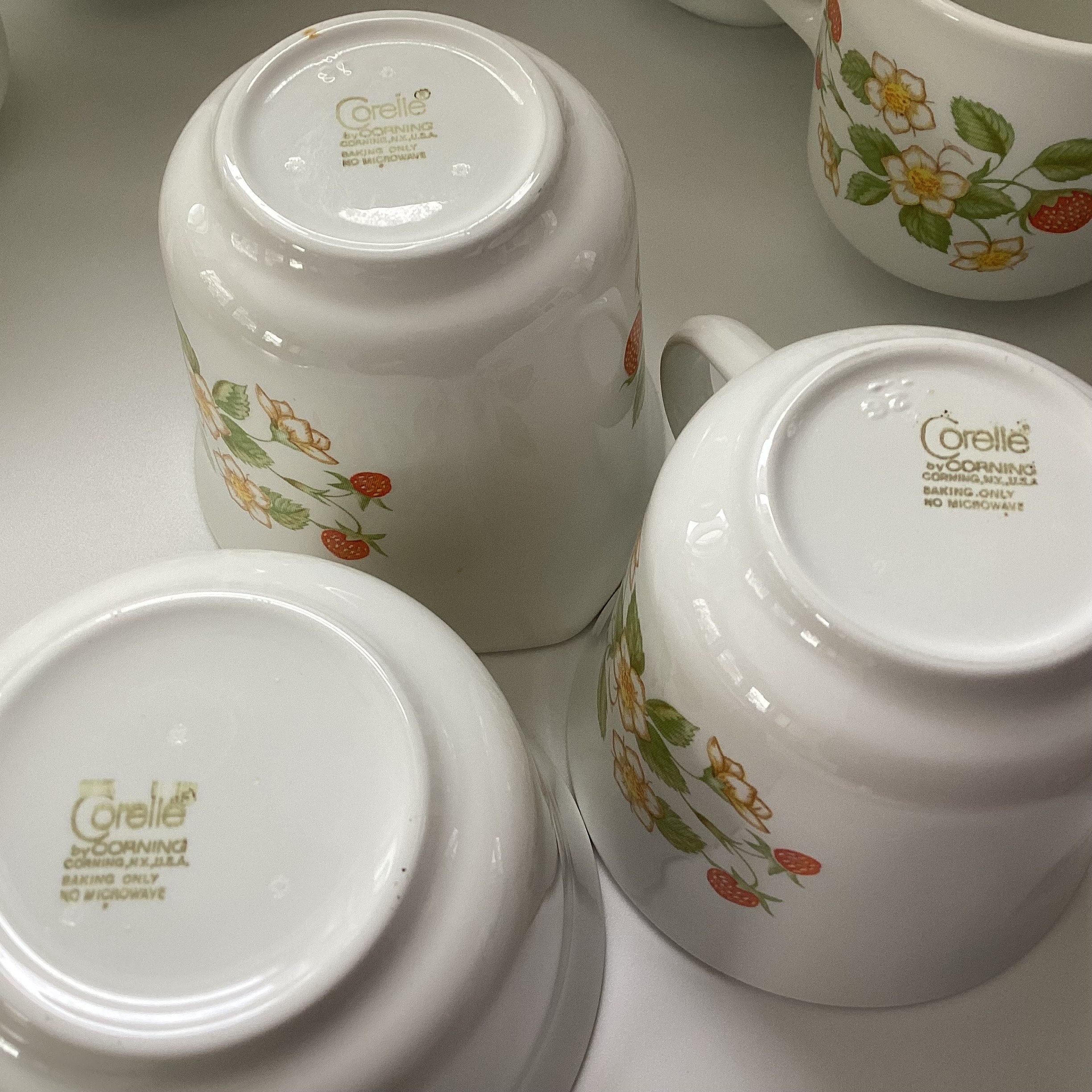 Vintage Corelle "strawberry Sundae" Tea Cup Set for 8 - Etsy
