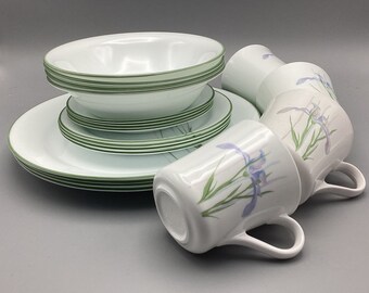 Corelle, Shadow Iris, 4 Luncheon Plates - Etsy