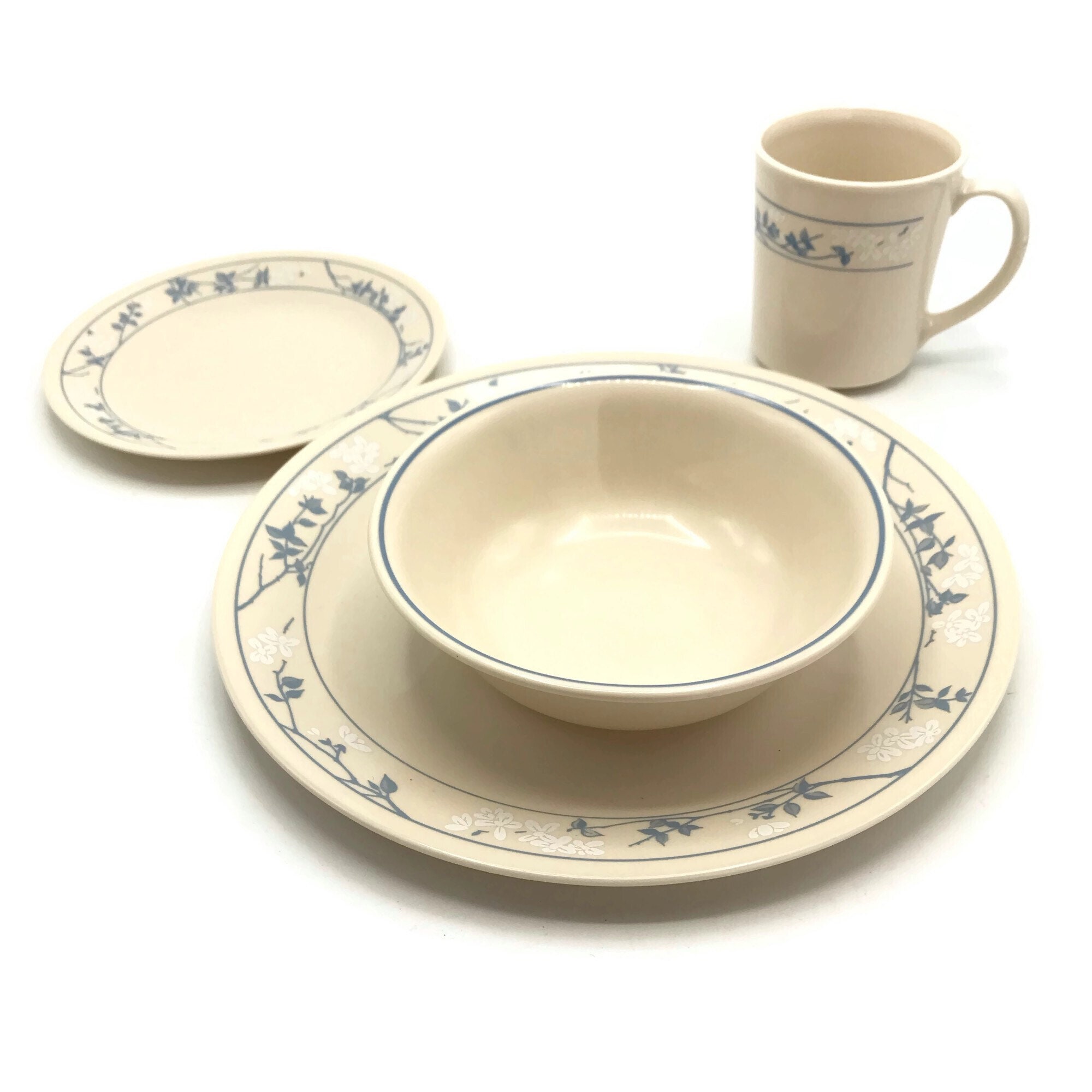 Vintage Corelle 16-piece Dinnerware Set first of Spring - Etsy