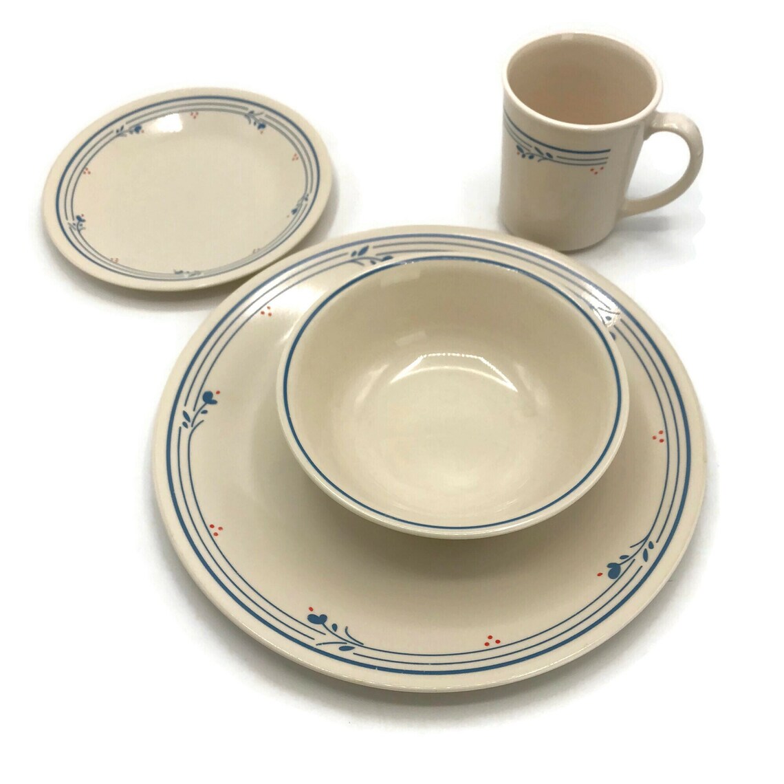 Vintage Corelle 16-piece Dinnerware Set * "country Violet" - Etsy