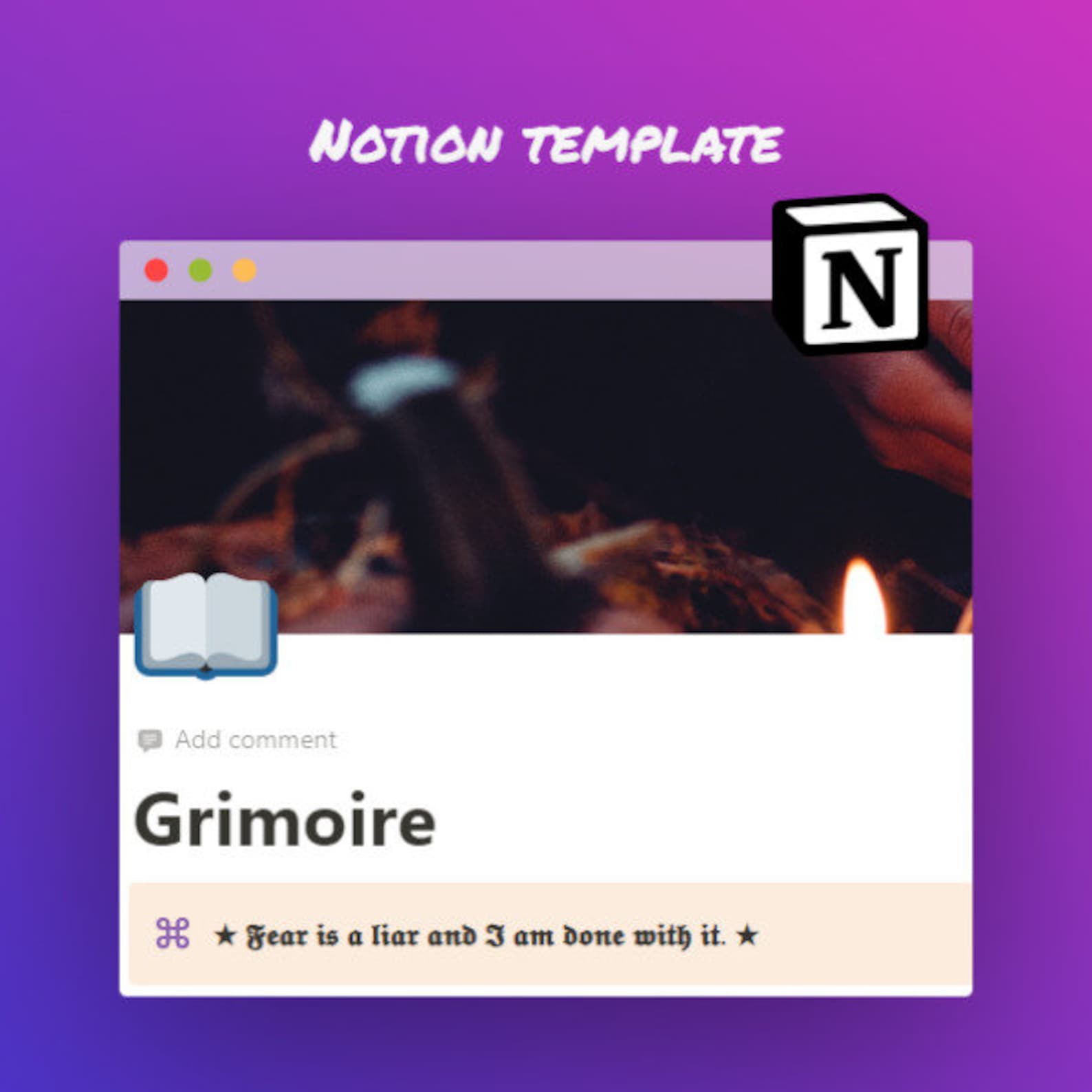 Complete Digital Grimoire notion Template UPDATED 2024 - Etsy