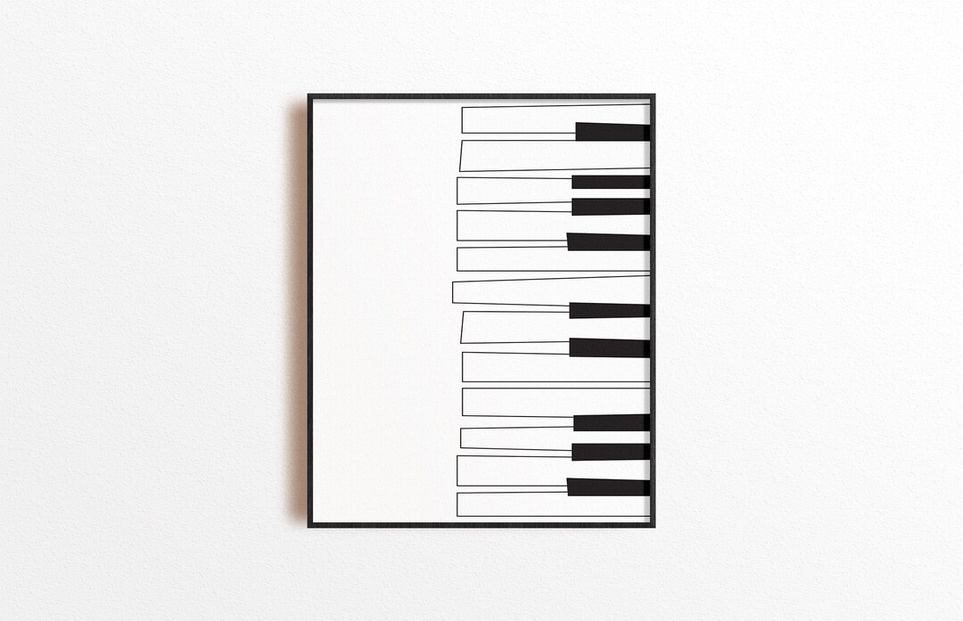 Piano Keys, Illustration, Printable Art, Printable Wall Art, Piano ...