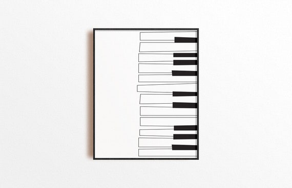 Piano Keys Illustration Printable Art Printable Wall Art - Etsy