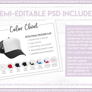 Semi-editable Otto 39-165 Color Chart *PRINTFUL COLORS* • Otto Foam ...