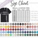 Semi-editable Next Level 6051 Size Color Chart Next Level Size Chart ...