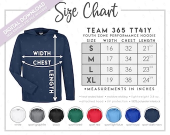 Jerzees 562MR Editable Color Chart And Size Chart | canoeracing.org.uk