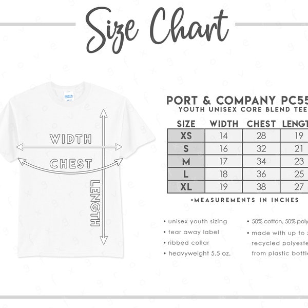 Port and Company Chart - Etsy