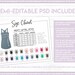 Semi-editable Next Level 6733 Size Color Chart Next Level Triblend ...