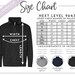 Semi-editable Next Level 9643 Size + Color Chart • Next Level Size ...
