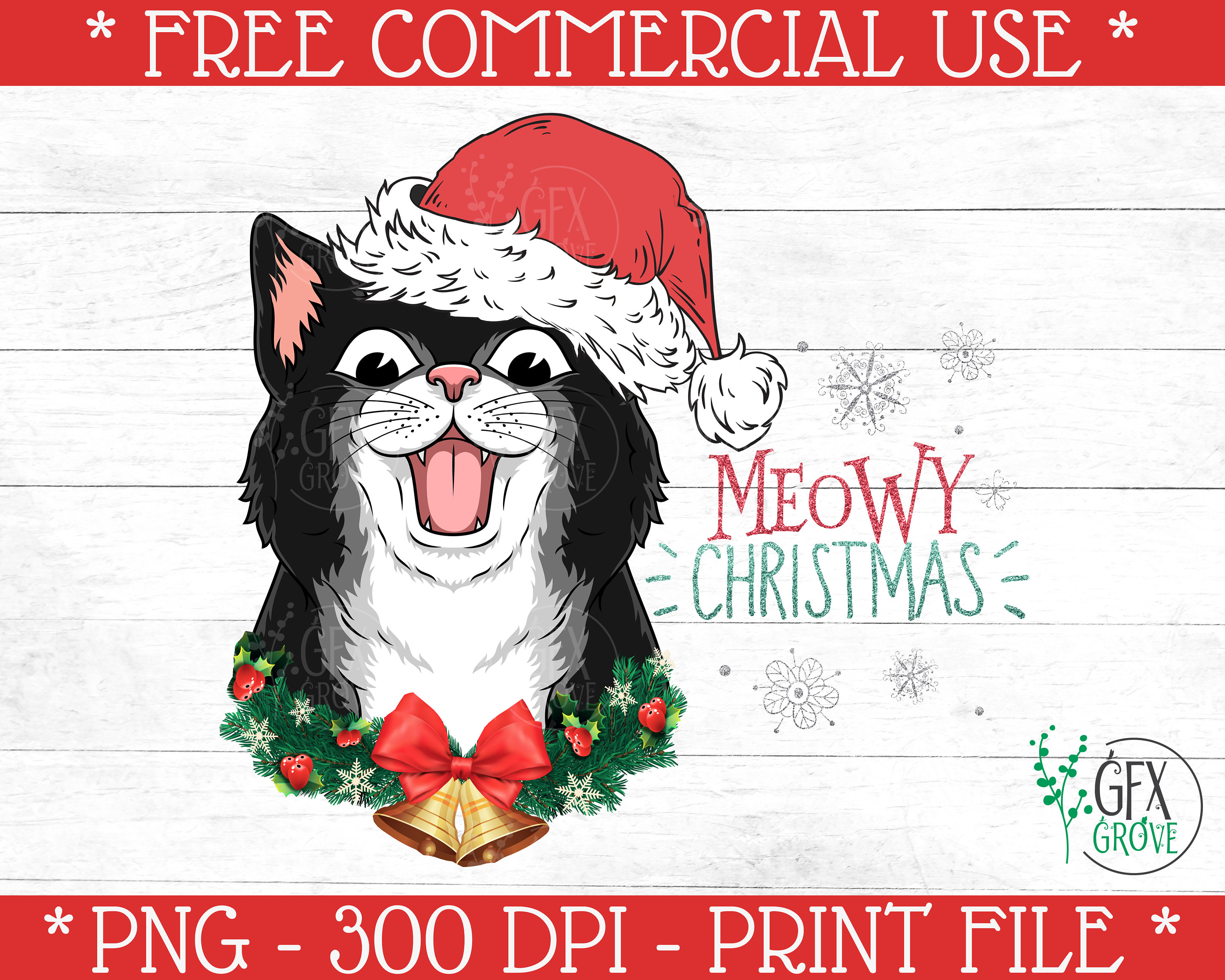 Save 83% Meowy Christmas Cat Bundle Christmas Cat PNG | Etsy