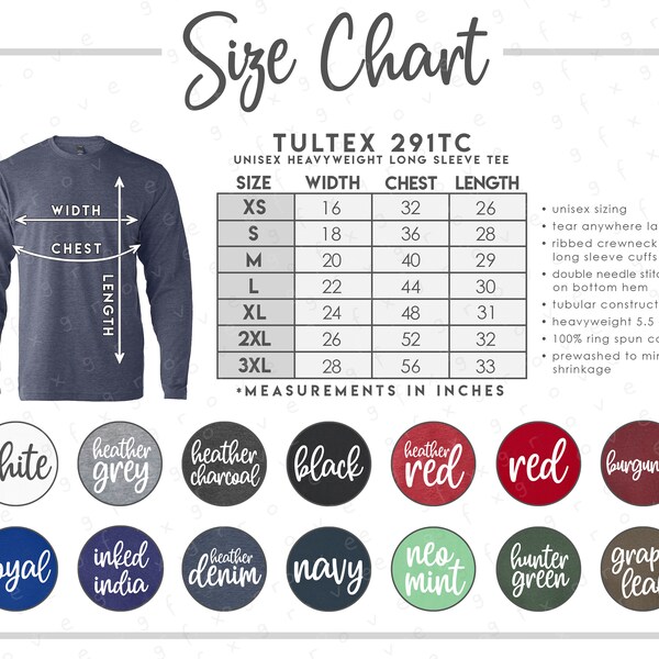 Tultex Color Chart - Etsy