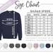 G180 Size Chart 2 Versions Included Crewneck Sweatshirt - Etsy