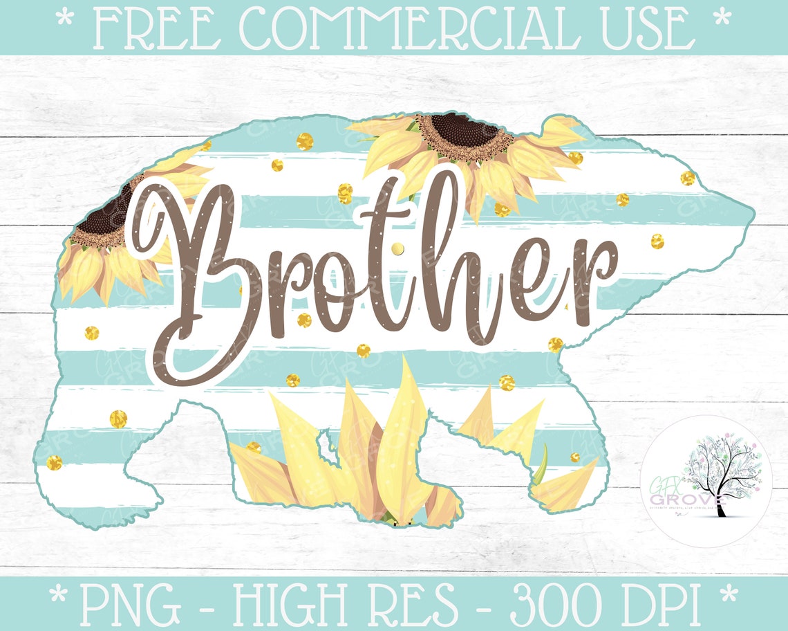 Brother Bear Print File Cute Brother Bear PNG Brother - Etsy