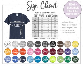 Pc55 Color Chart - Etsy