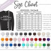 Editable Jerzees 996MR Color Chart & Size Chart, Canva Template, 996MR ...