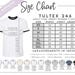 Tultex 0207TC Size Chart • Tultex Unisex Poly-rich V-neck T-shirt Size ...