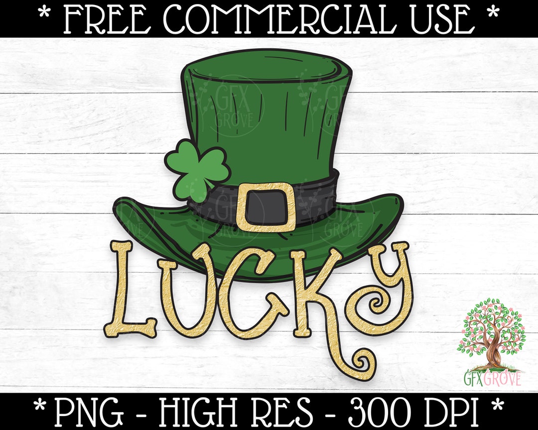 Lucky Leprechaun Hat Print File St Patrick's Day Clipart Saint Patricks ...