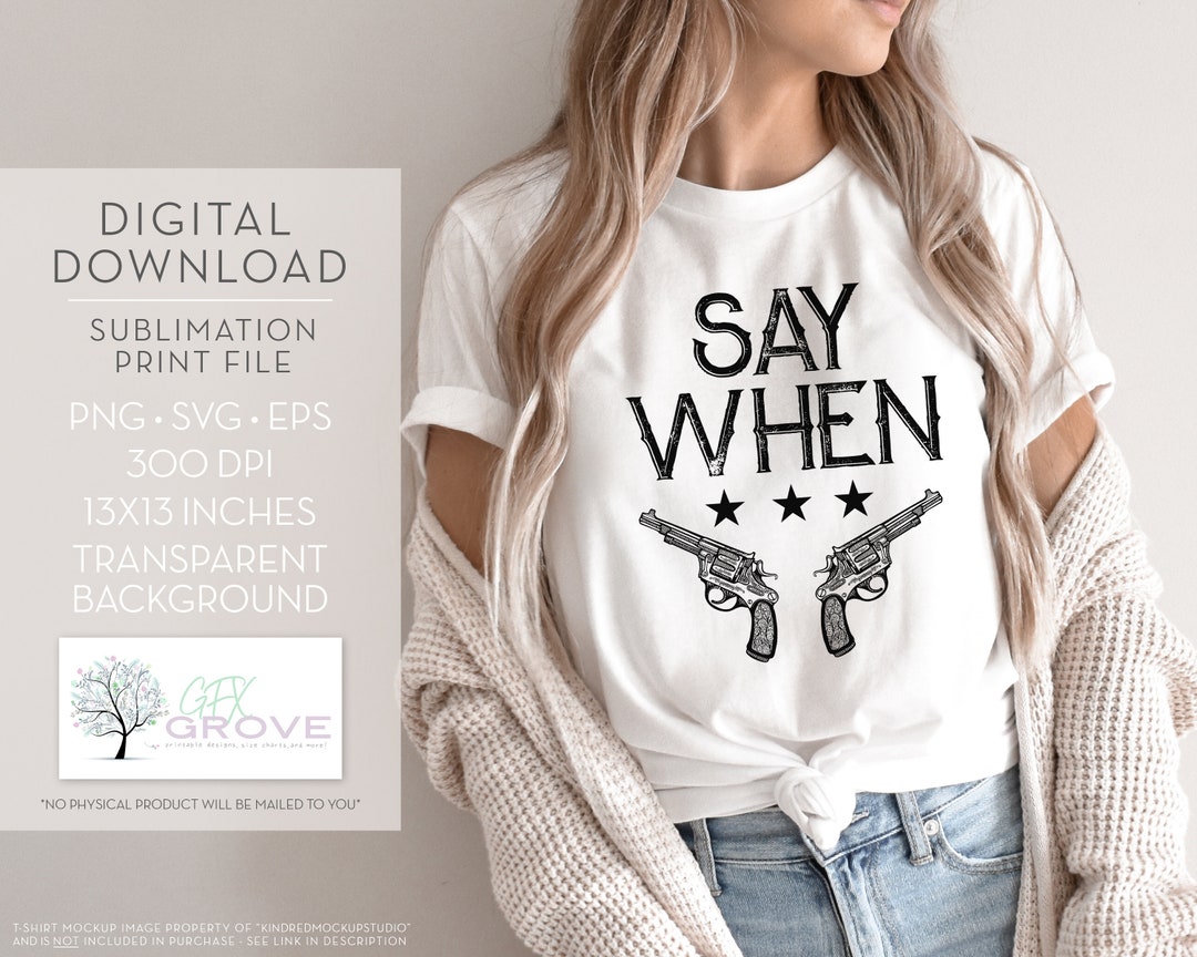 Doc Holiday Say When Print File - Doc Holliday SVG - Doc Holiday ...