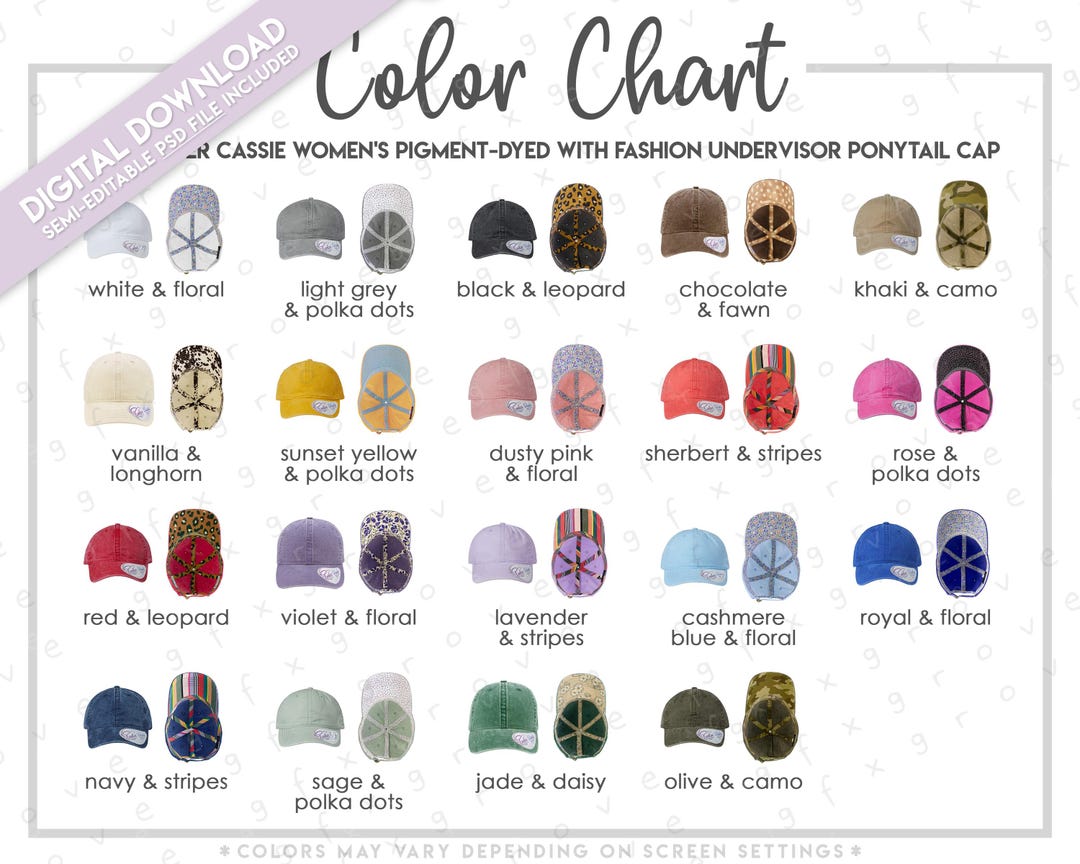 Semi-editable Infinity Her Cassie Color Chart • Infinity Her Cassie ...