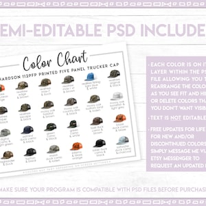 Semi-editable Richardson 112PFP Color Chart • Richardson Printed Five ...