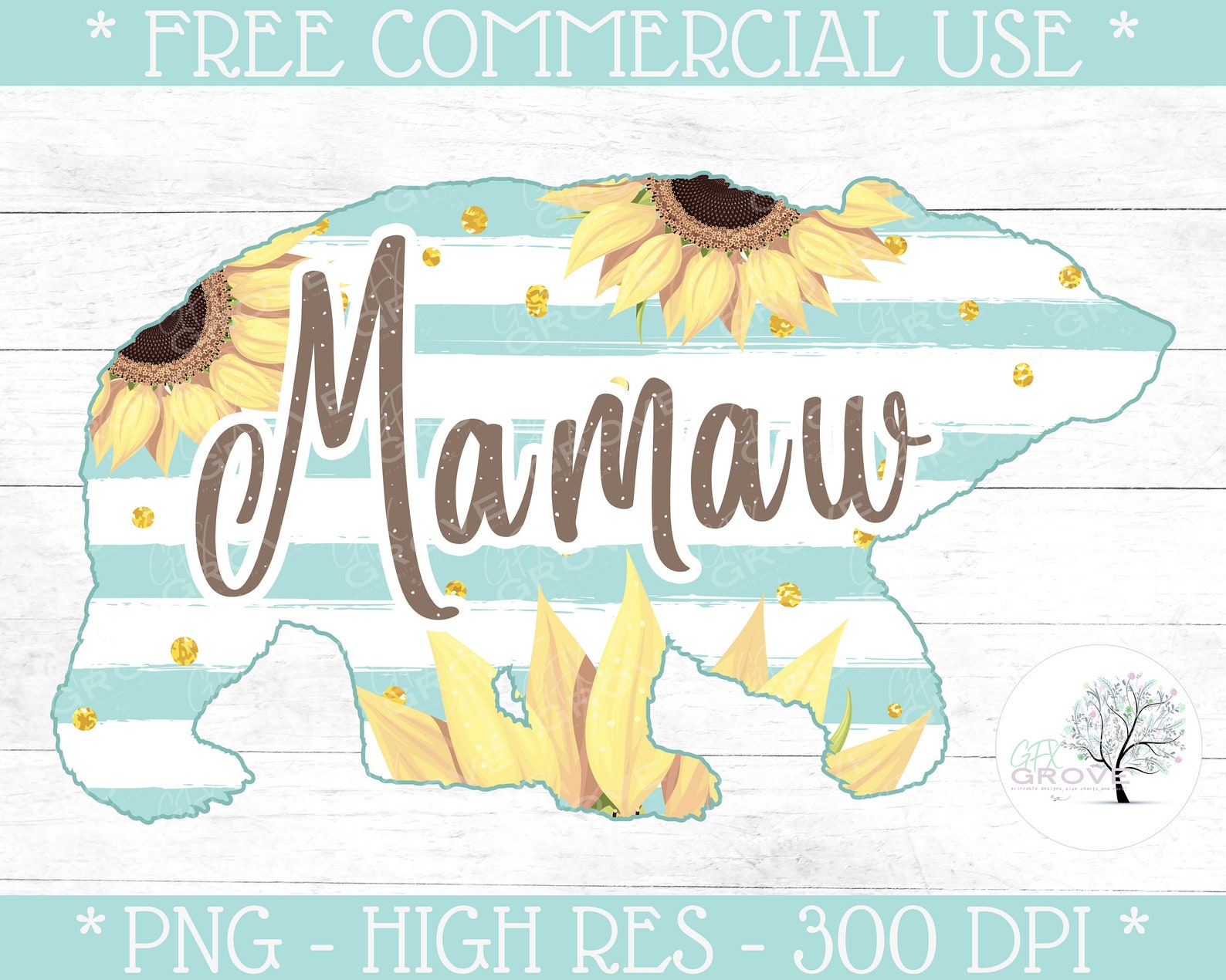 Mamaw Bear Print File - Cute Mamaw PNG - Mamaw Clipart - Mamaw ...