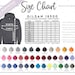 Semi-editable Gildan 2000 Size Chart Color Chart Gildan - Etsy