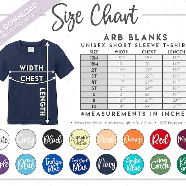Blanks Boutique Size Charts - Etsy