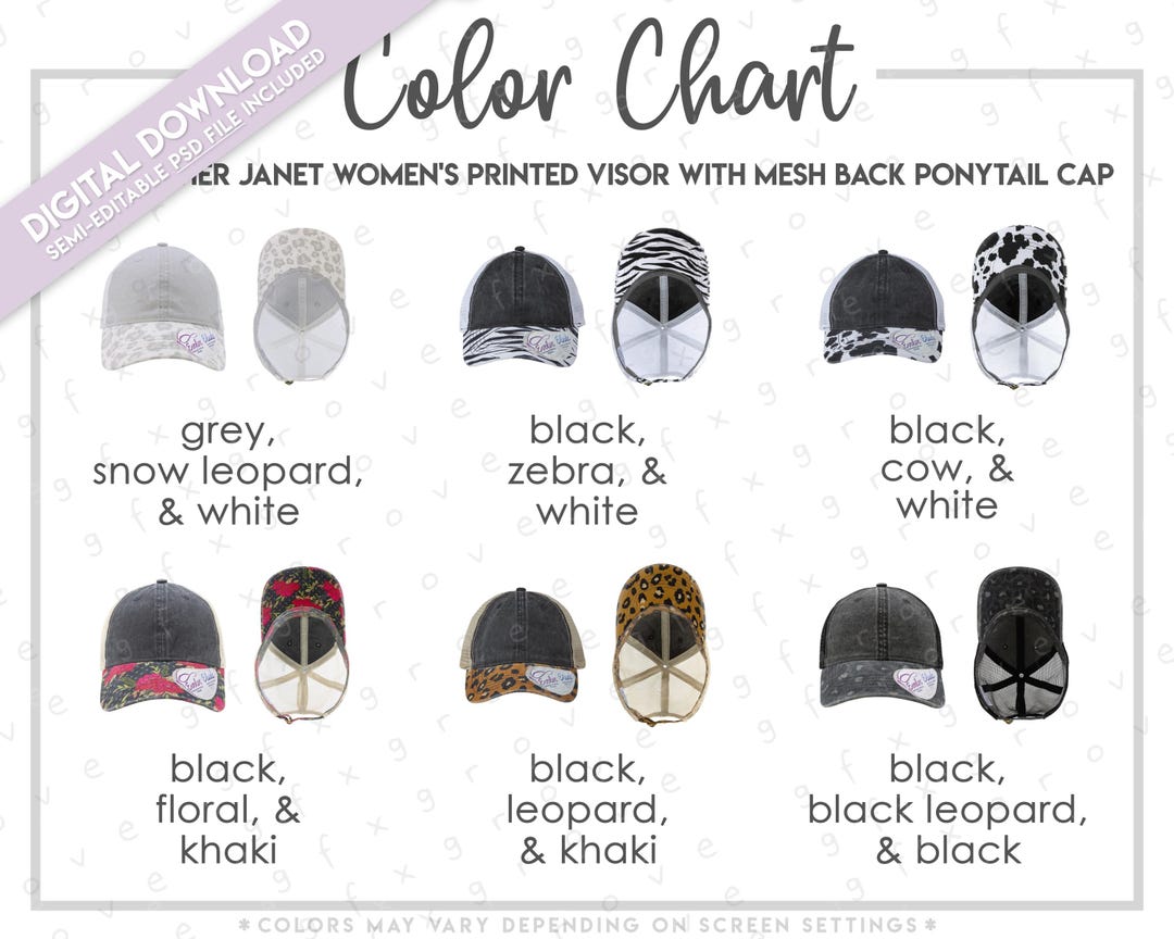 Semi-editable Infinity Her Janet Color Chart • Infinity Her Janet Women ...