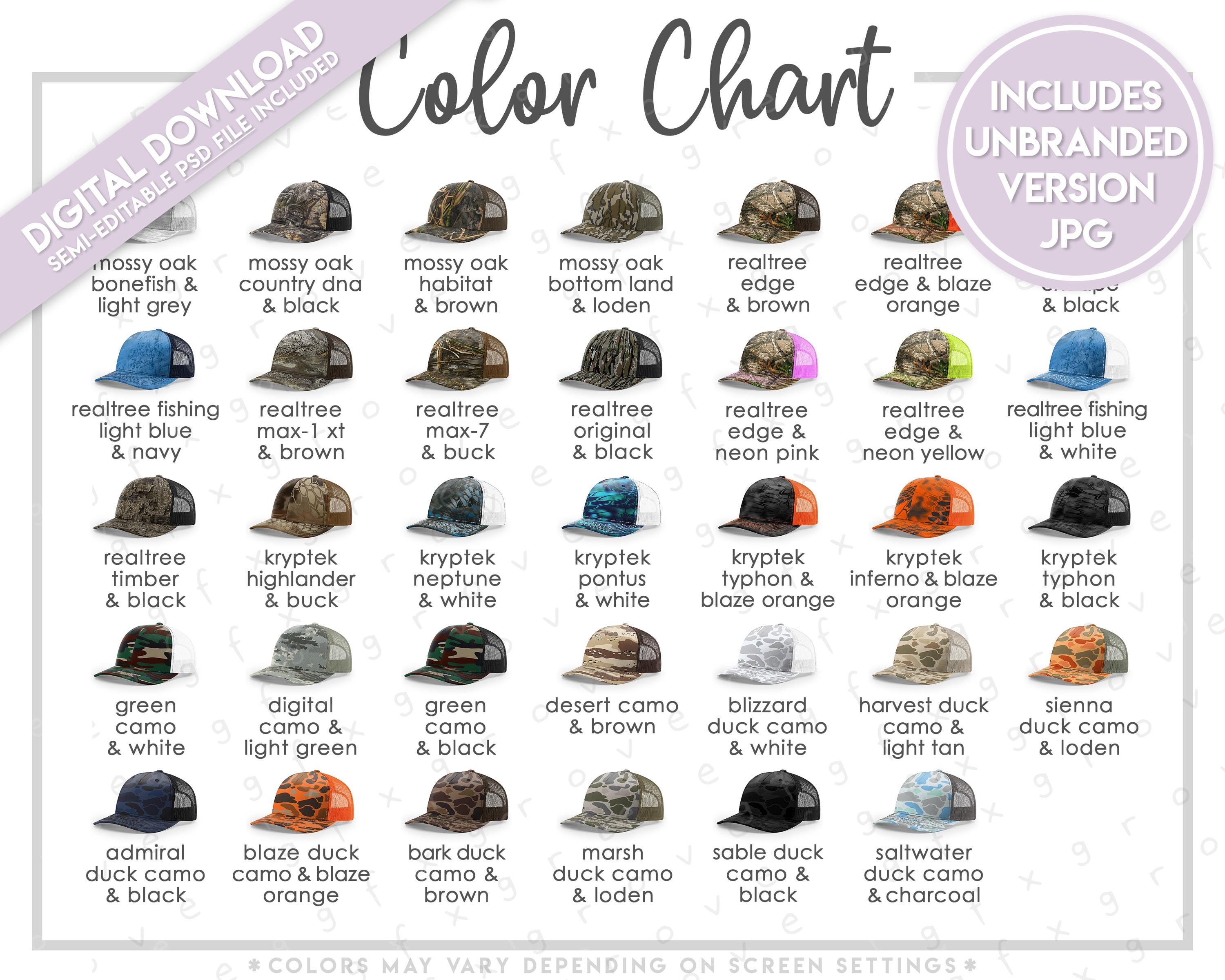 Semi-editable Richardson 112PFP Color Chart • Richardson Printed Five ...