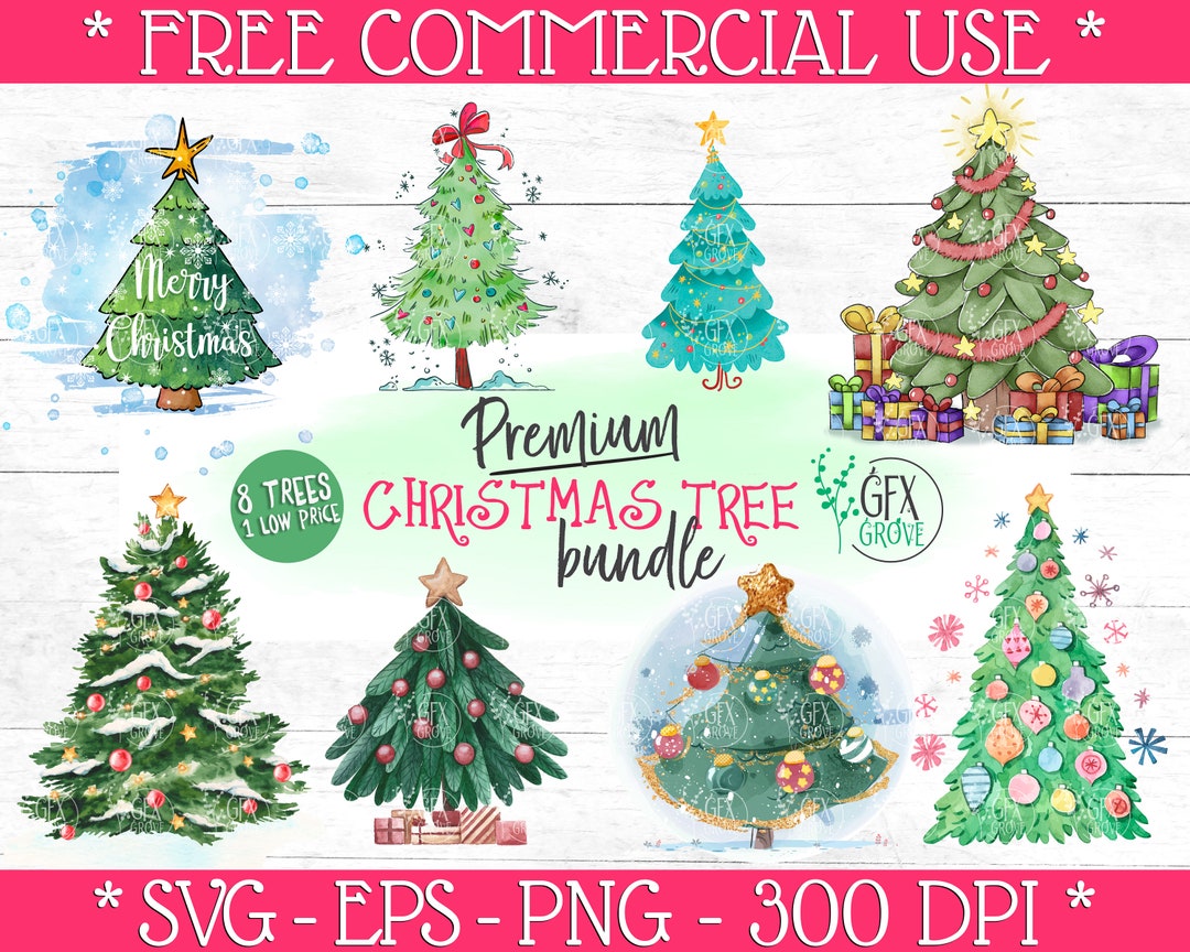 Premium Christmas Trees Bundle - Christmas Trees SVG - Christmas Trees ...