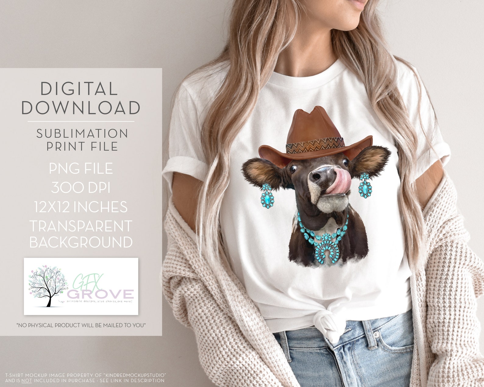 Cowgirl Cow Print File Cowgirl Cow Sublimation Design Cow - Etsy