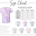 Dyenomite 650DR Size + Color Chart • Dyenomite Dream T-shirt Size Chart ...
