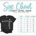 Semi-editable Next Level 6333 Size + Color Chart • Next Level CVC ...