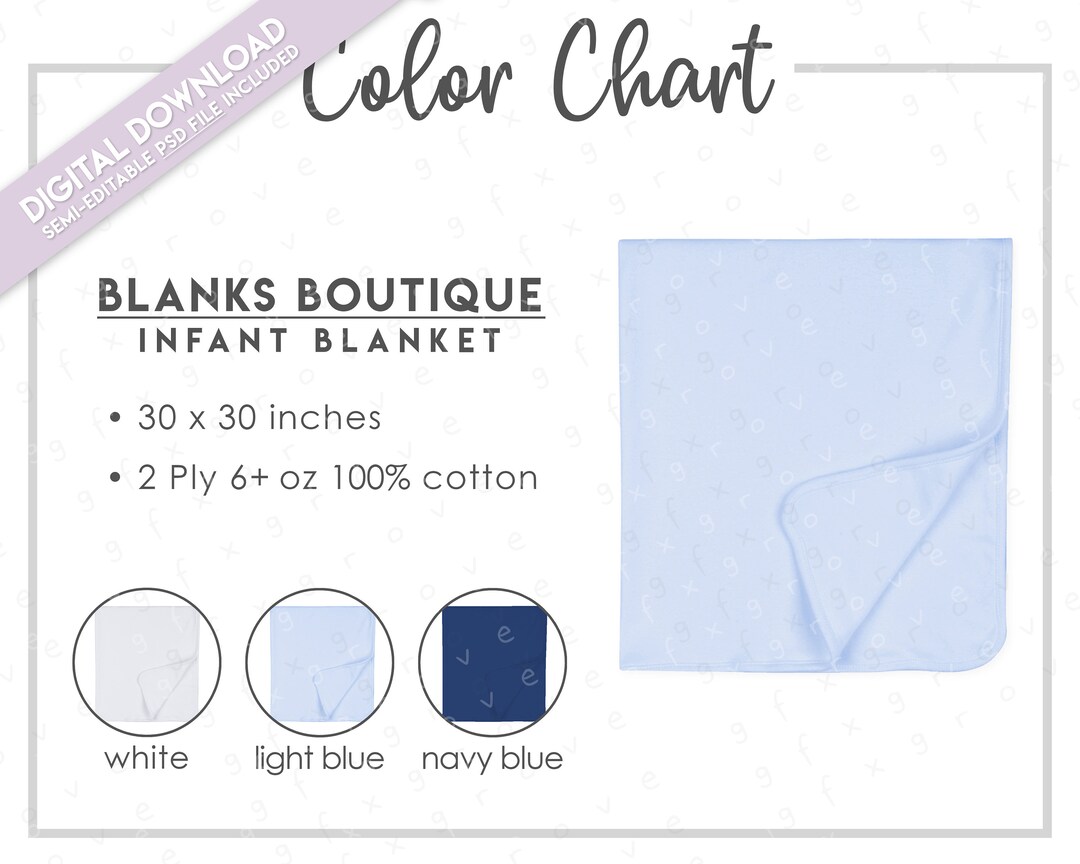 Semi-editable Blanks Boutique Infant Blanket Color Chart • Blanks ...