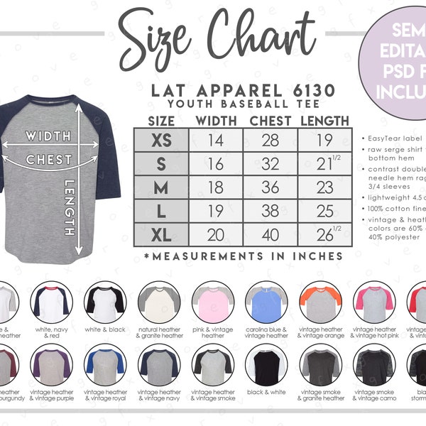 Lat Size Chart - Etsy Australia