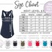 Semi-editable Next Level 6338 Size Color Chart Next Level Women's ...