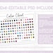 Thermoflex Patterns HTV Color Chart • 2 Charts Included • Semi-editable ...
