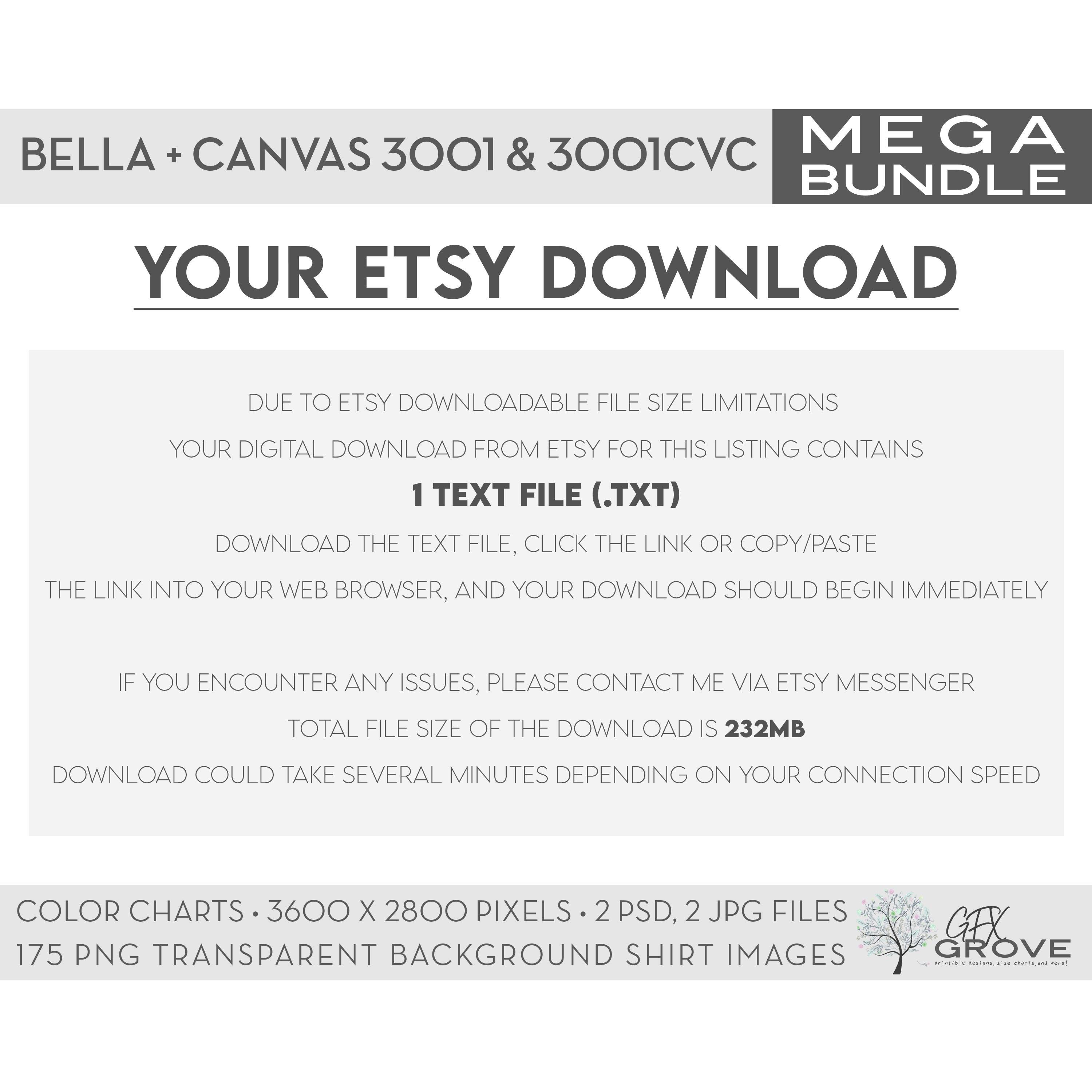 MEGA BUNDLE Bella + Canvas 3001 & 3001CVC Color Charts + Shirt Images ...