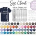 Semi-editable Port & Company PC61 Size + Color Chart • Adult Unisex ...