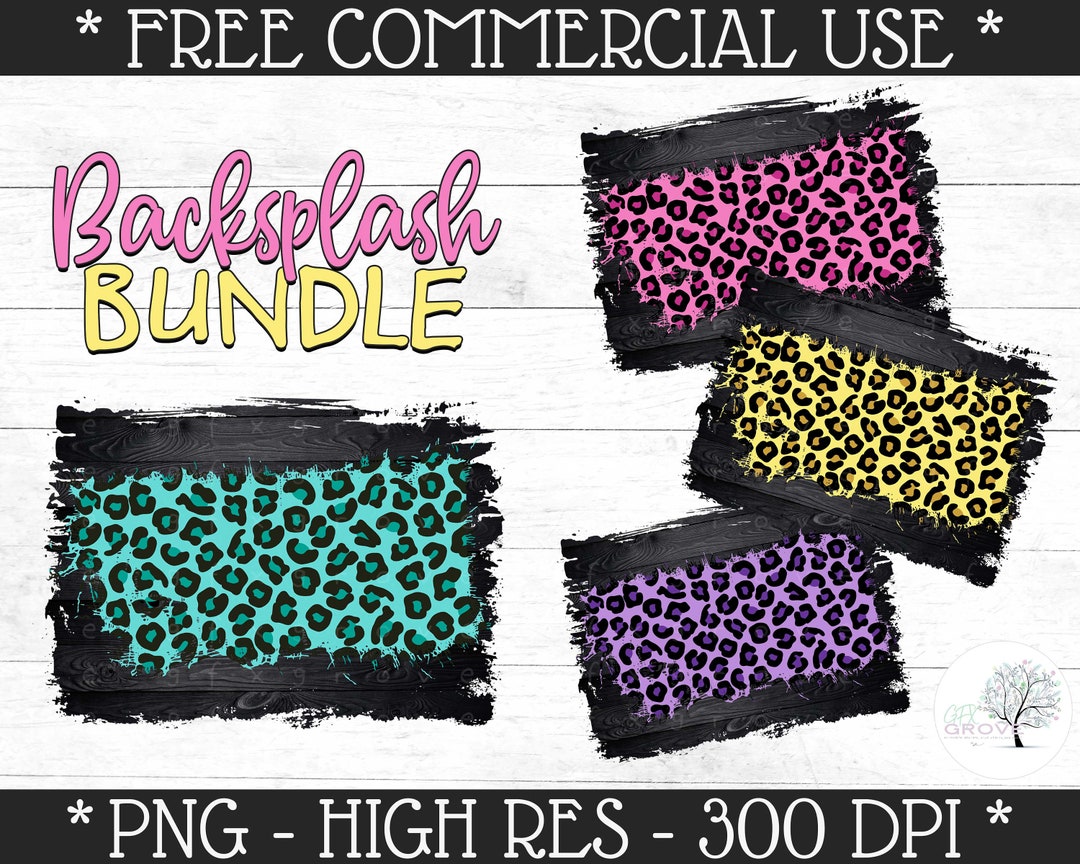 BUNDLE Leopard Print Black Wood Background - Grunge Backsplash PNG ...
