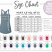 Semi-editable Next Level 6733 Size Color Chart Next Level Triblend ...