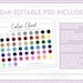 Siser Glitter HTV Color Chart • 57 COLORS • Semi-editable PSD • Siser ...