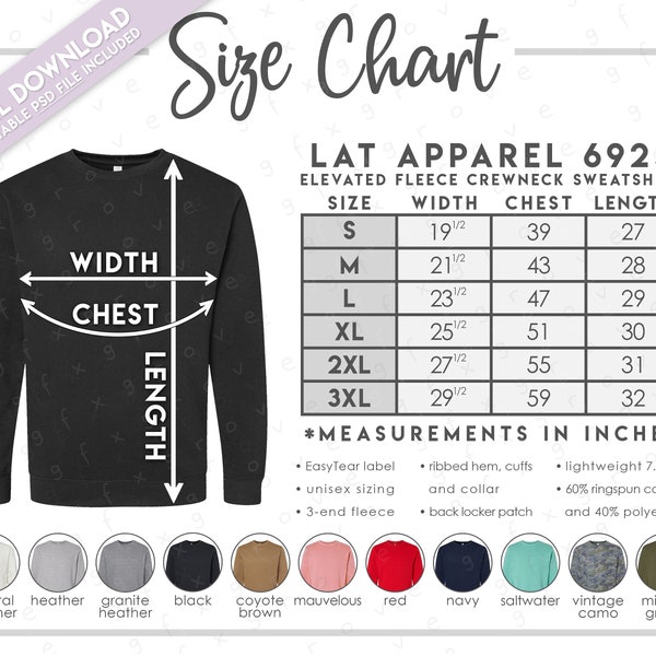 Color Chart - Etsy