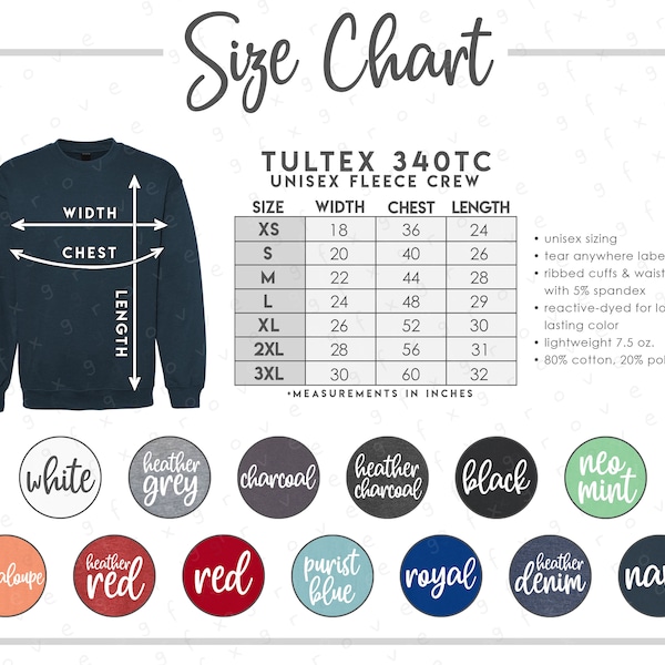Tultex Color Chart - Etsy