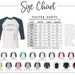 Tultex 245TC Size + Color Chart • 17 COLORS • Tultex Unisex 3/4 Sleeve ...