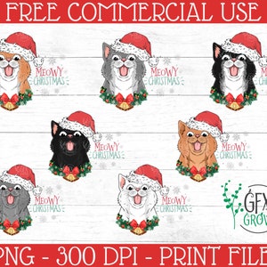 Save 83% Meowy Christmas Cat Bundle Christmas Cat PNG Christmas Cat ...