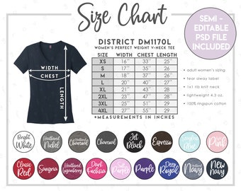 District Size Chart - Etsy
