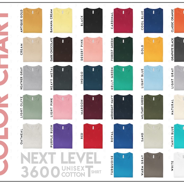 Next Level 3600 Chart - Etsy