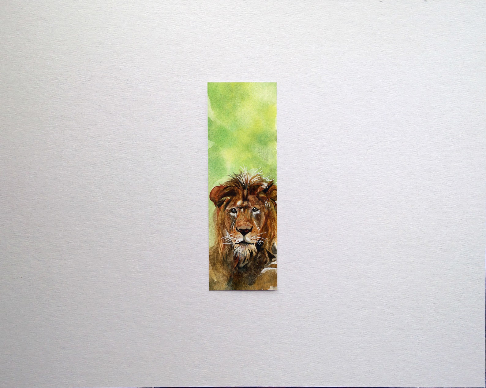 Watercolor Bookmark of Lion Lion Bookmark Africa Bookmark - Etsy